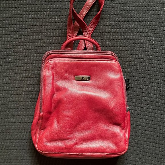Pelle Studio | Bags | Vintage Pelle Brick Red Handbag With Silver ...